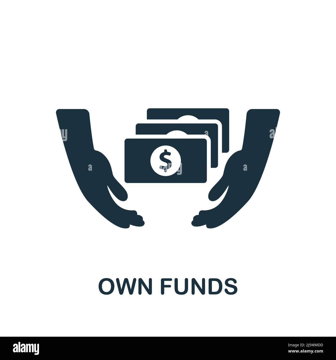 Own Funds icon. Monochrome simple Banking icon for templates, web ...