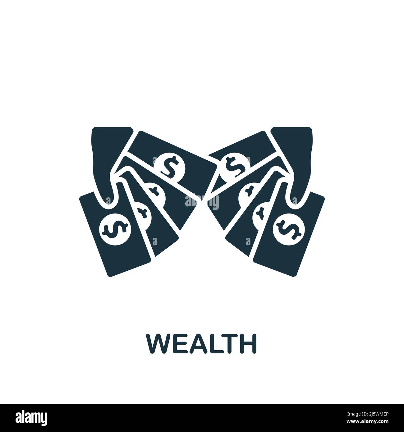 Wealth icon. Monochrome simple Banking icon for templates, web design ...