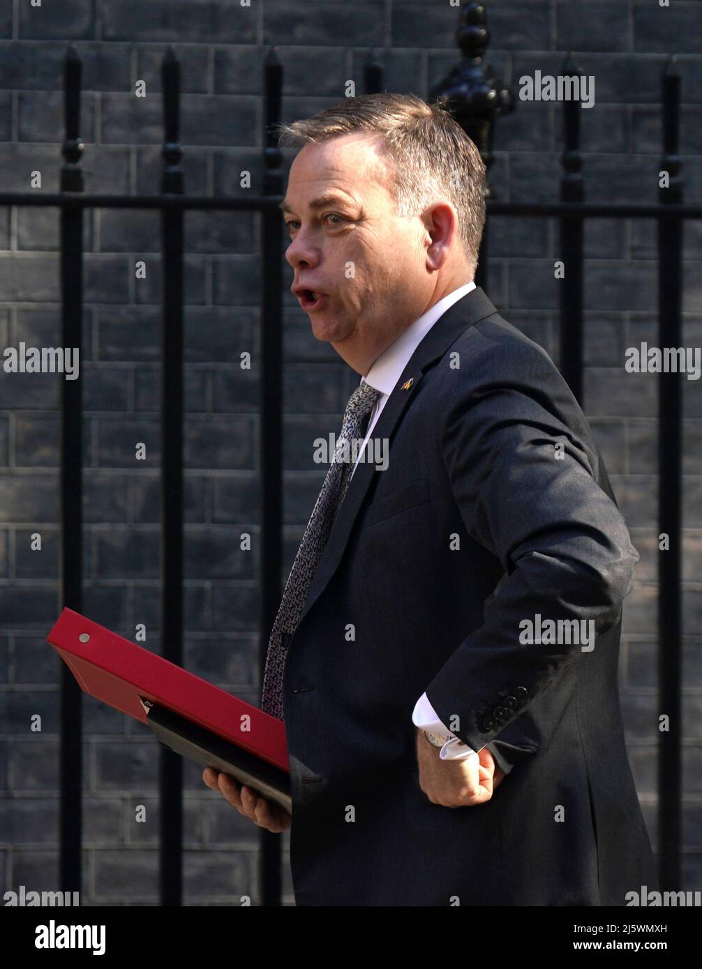 Minister without portfolio in the Cabinet Office Nigel Adams arriving ...