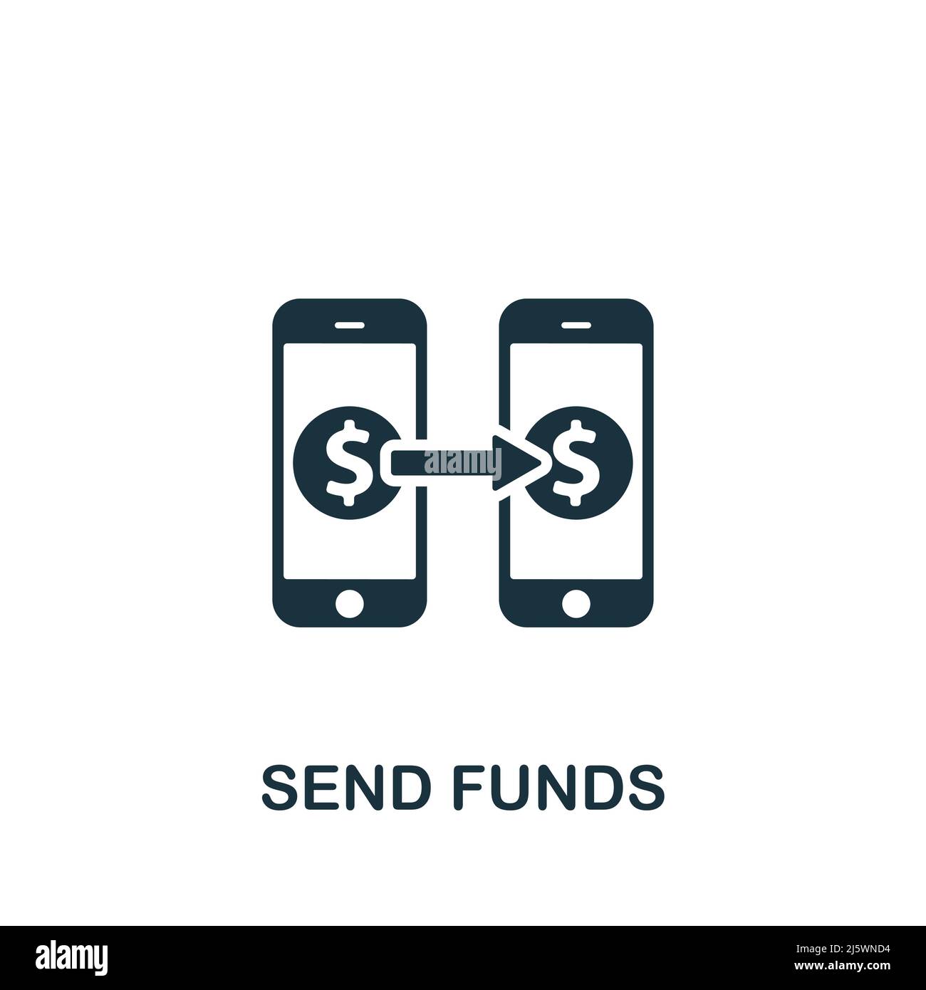 Send Funds icon. Monochrome simple Banking icon for templates, web ...