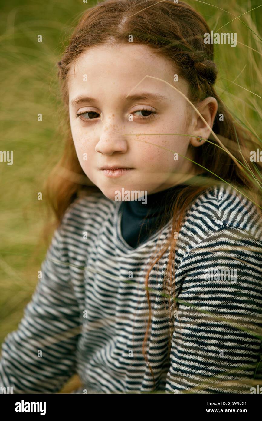 Angry girl looking away outdoors Stock Photo - Alamy
