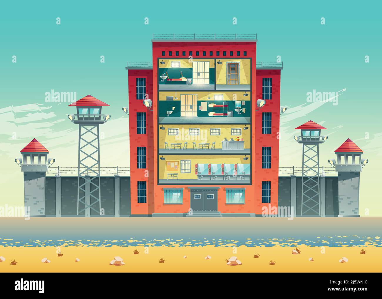 Prison Building Clipart