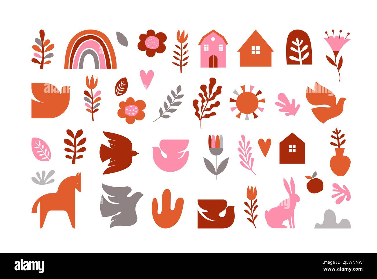 Scandinavian folk style Stock Vector Images - Alamy