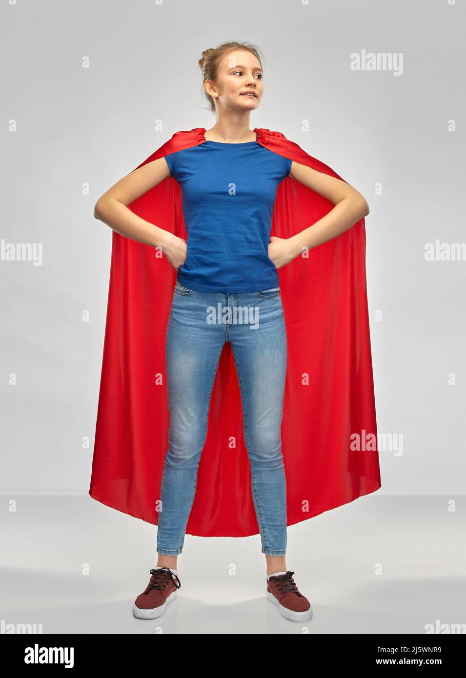 Girl in red cape hi-res stock photography and images - Alamy