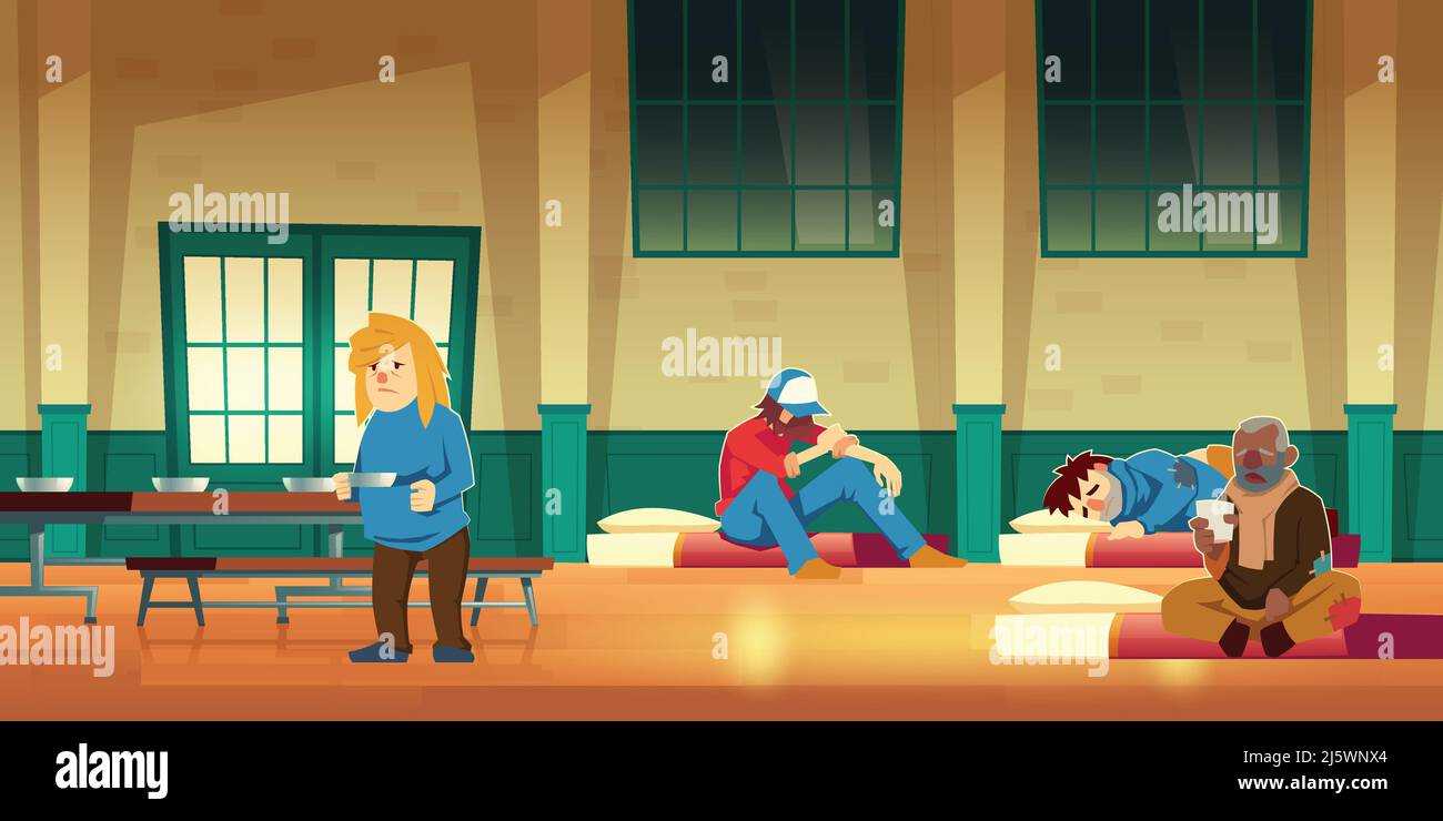 Emergency housing, night shelter or temporary residence for homeless ...