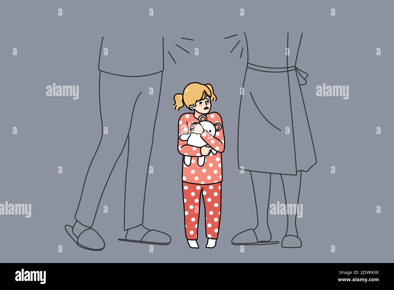 Parents argue children home Stock Vector Images - Alamy