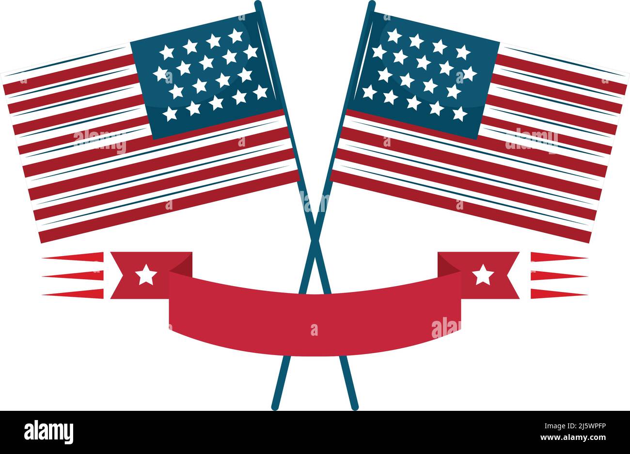 usa flags crossed emblem Stock Vector Image & Art - Alamy
