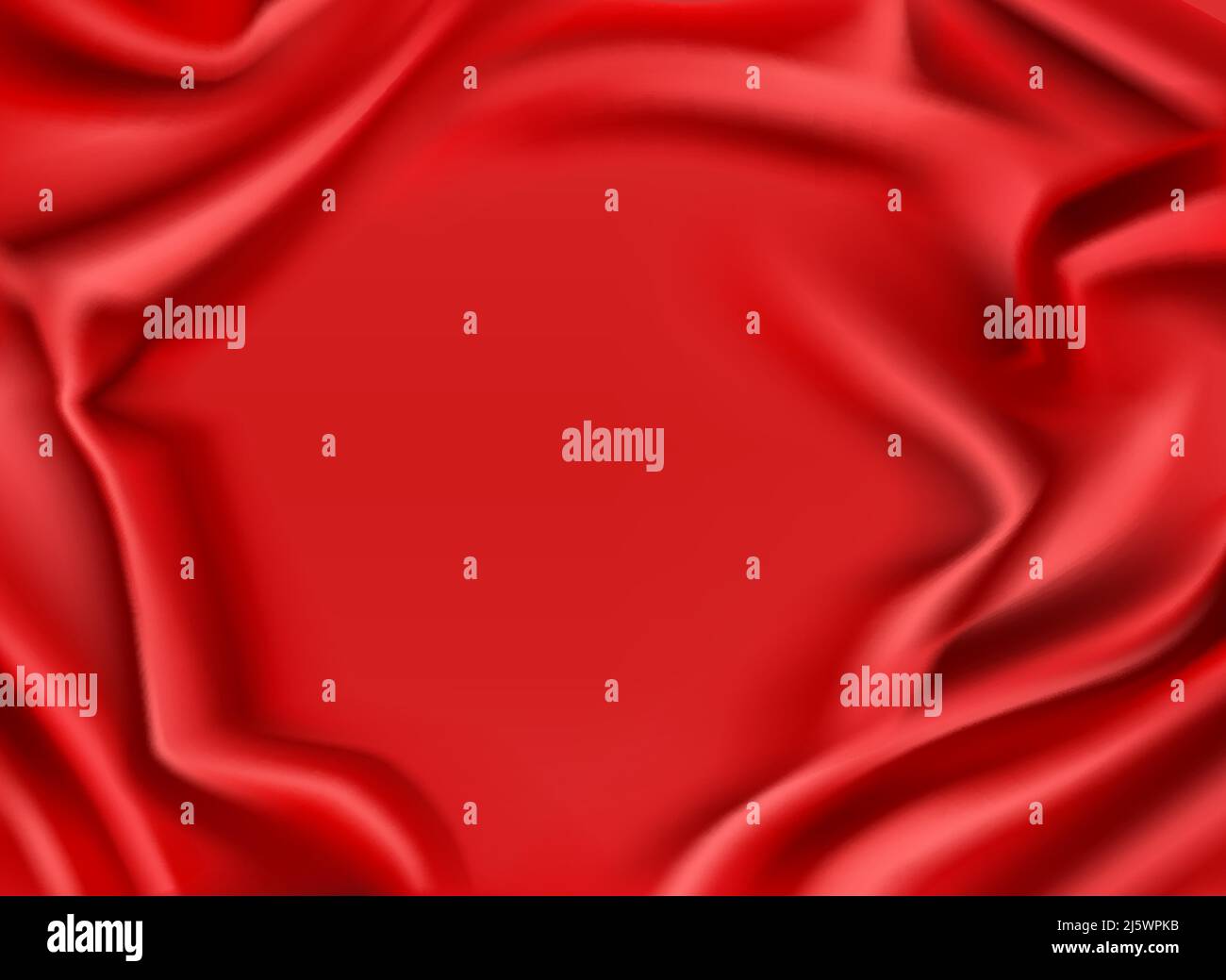 Red silk draped fabric background. Luxurious folded glossy scarlet ...