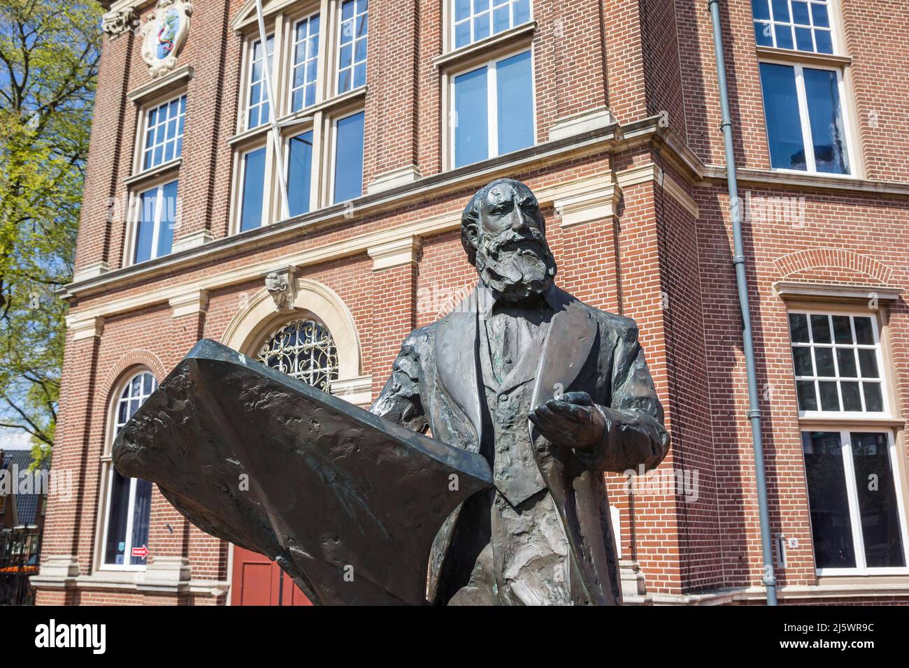 Statue of Anthony Winkler Prins in front of the museum in Veendam ...