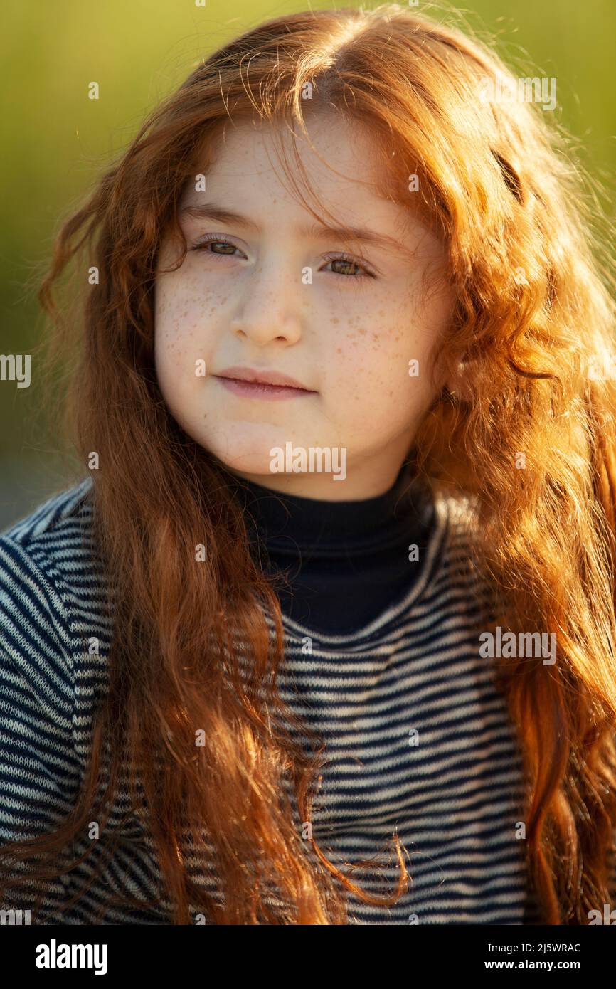 Female child alone redhead hi-res stock photography and images - Alamy