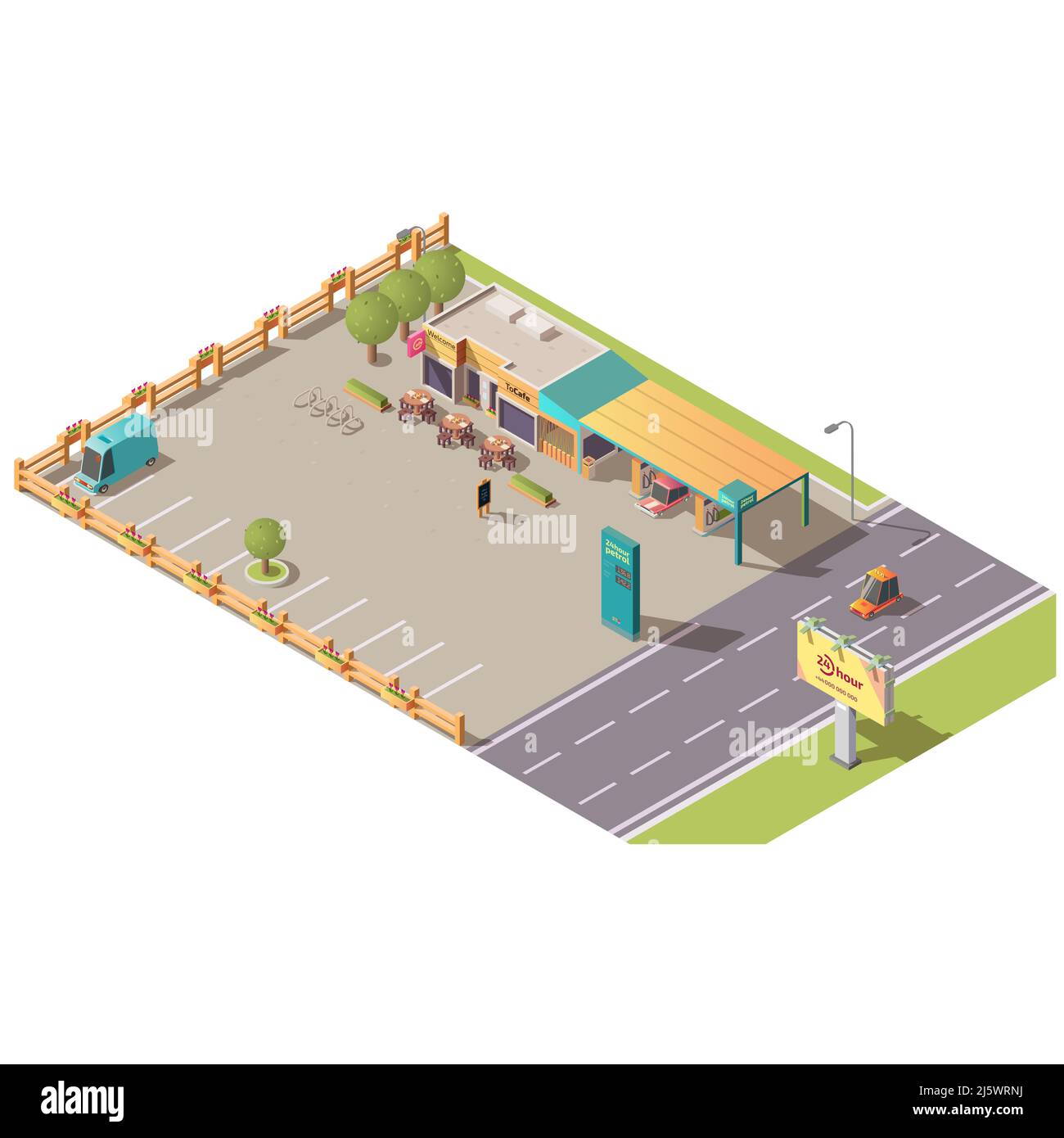 Outside cafe area Stock Vector Images - Alamy