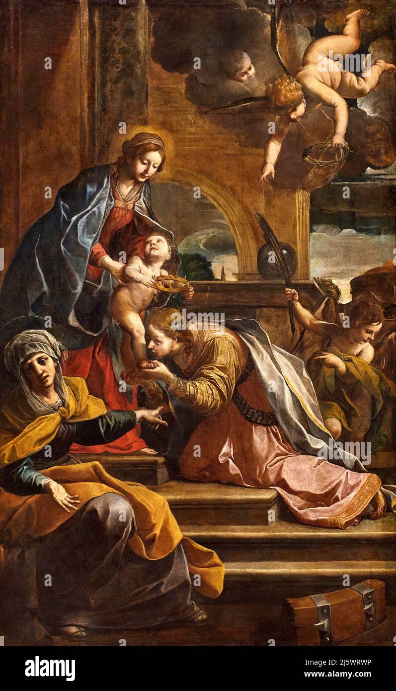 Sposalizio mistico di S. Caterina - olio su tela - Alessandro Tiarini ...