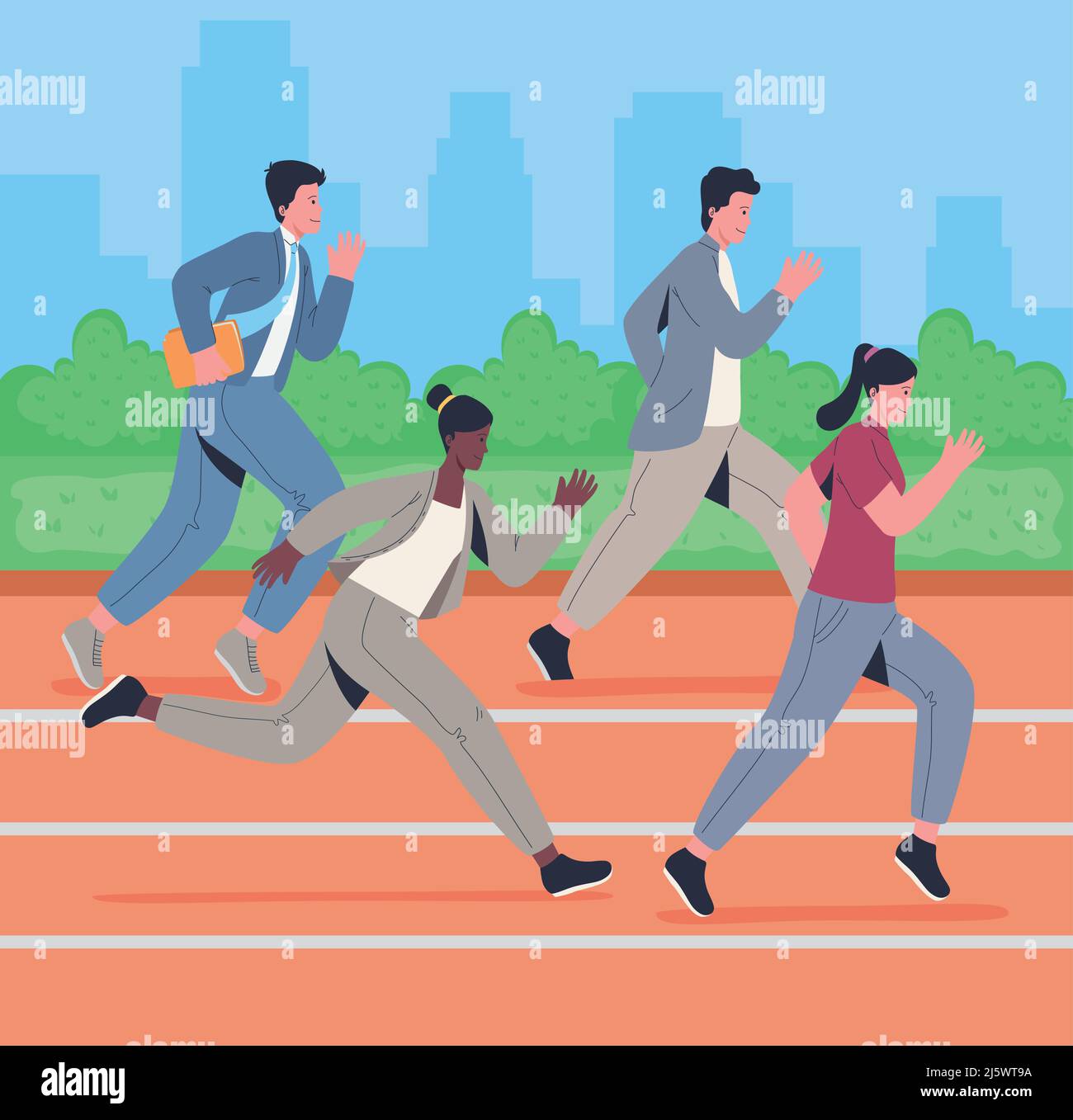 Track workers Stock Vector Images - Alamy