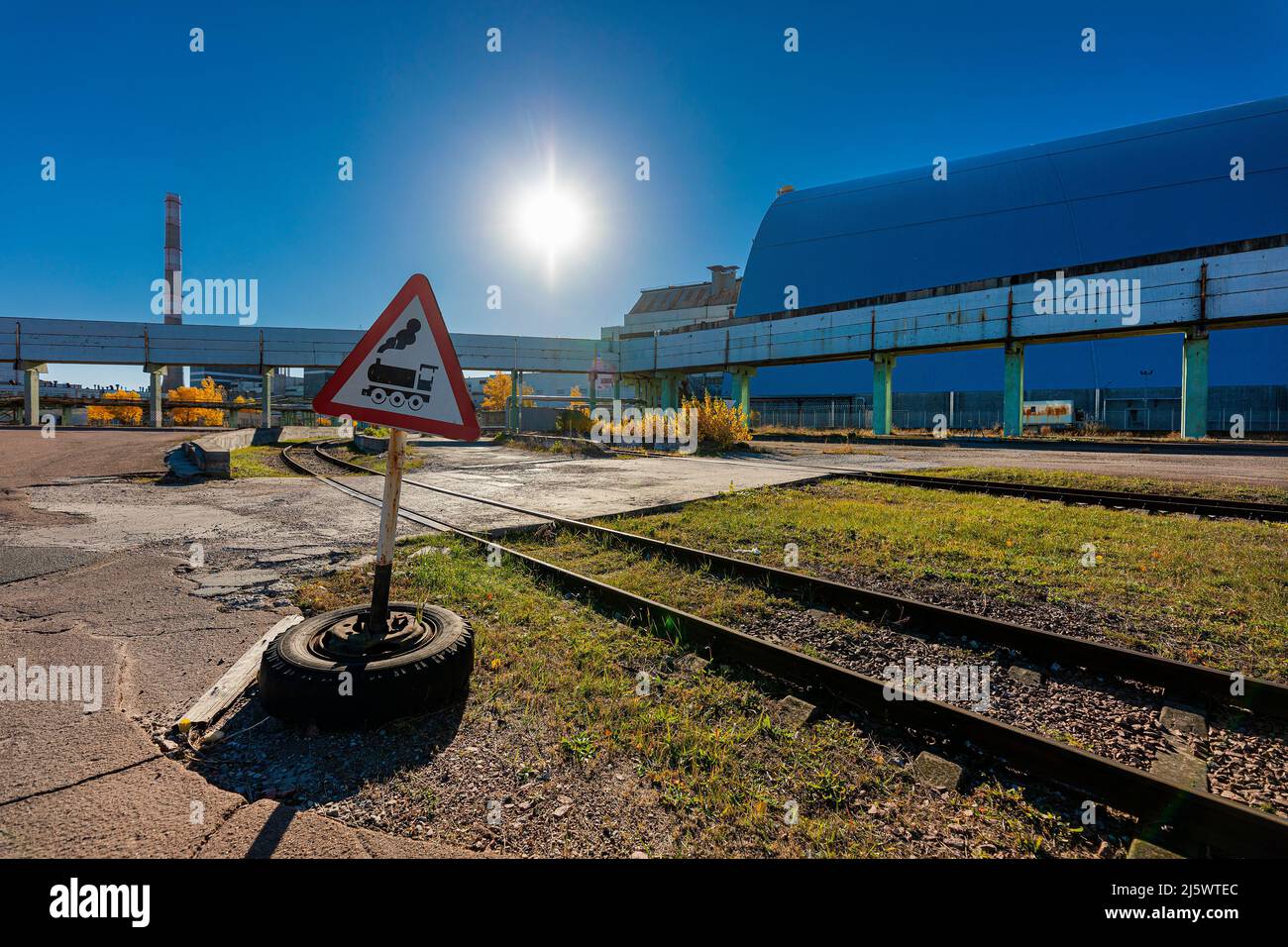 The October 22, 2021, a view on the huge secure dome that seals the ...