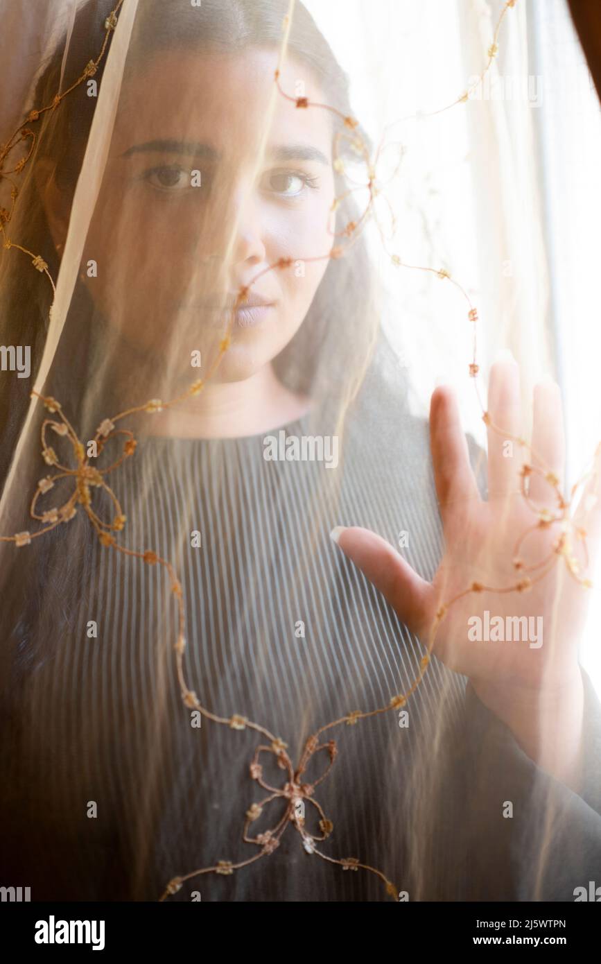 beautiful woman by the window Stock Photo - Alamy