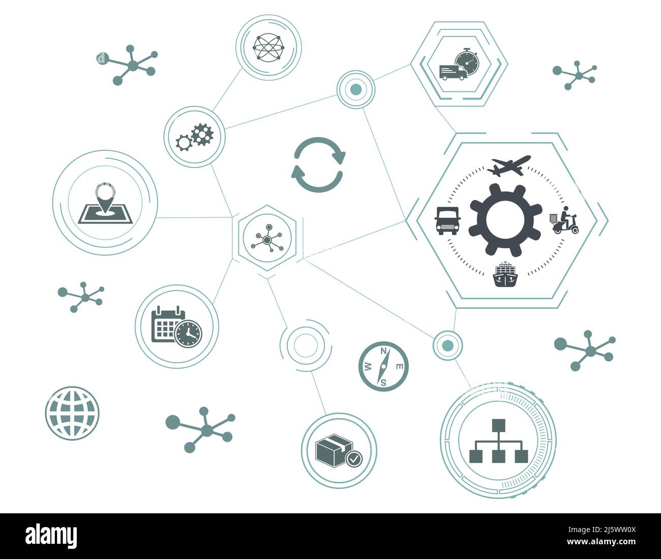 Export import transportation icons Cut Out Stock Images & Pictures - Alamy