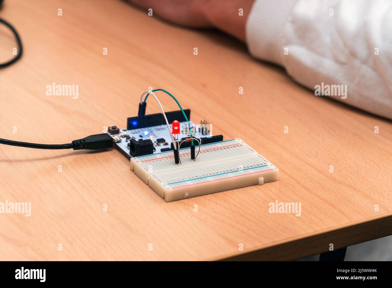 Small electronic Board with chips and wires Stock Photo - Alamy