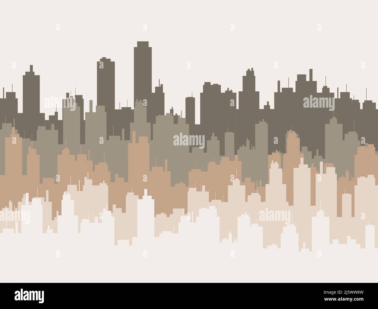 The contour of the urban landscape. Horizontal panorama of the city ...