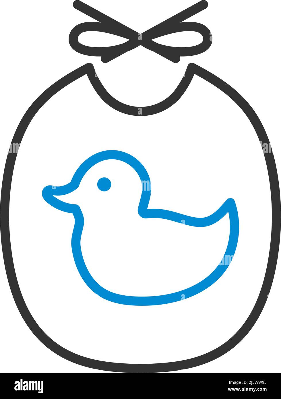 Bib Icon. Editable Bold Outline With Color Fill Design. Vector ...