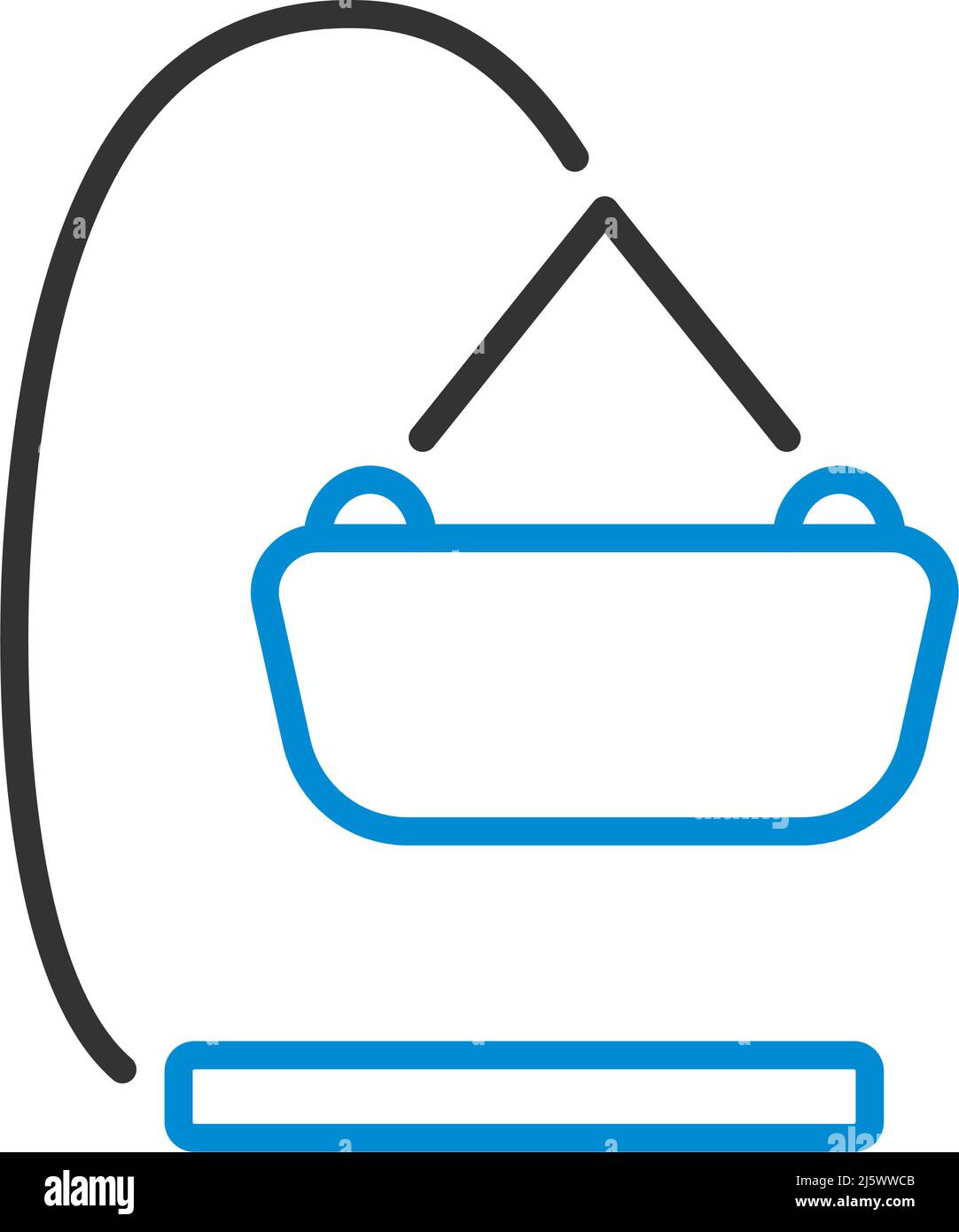 Baby Hanged Cradle Icon. Editable Bold Outline With Color Fill Design ...