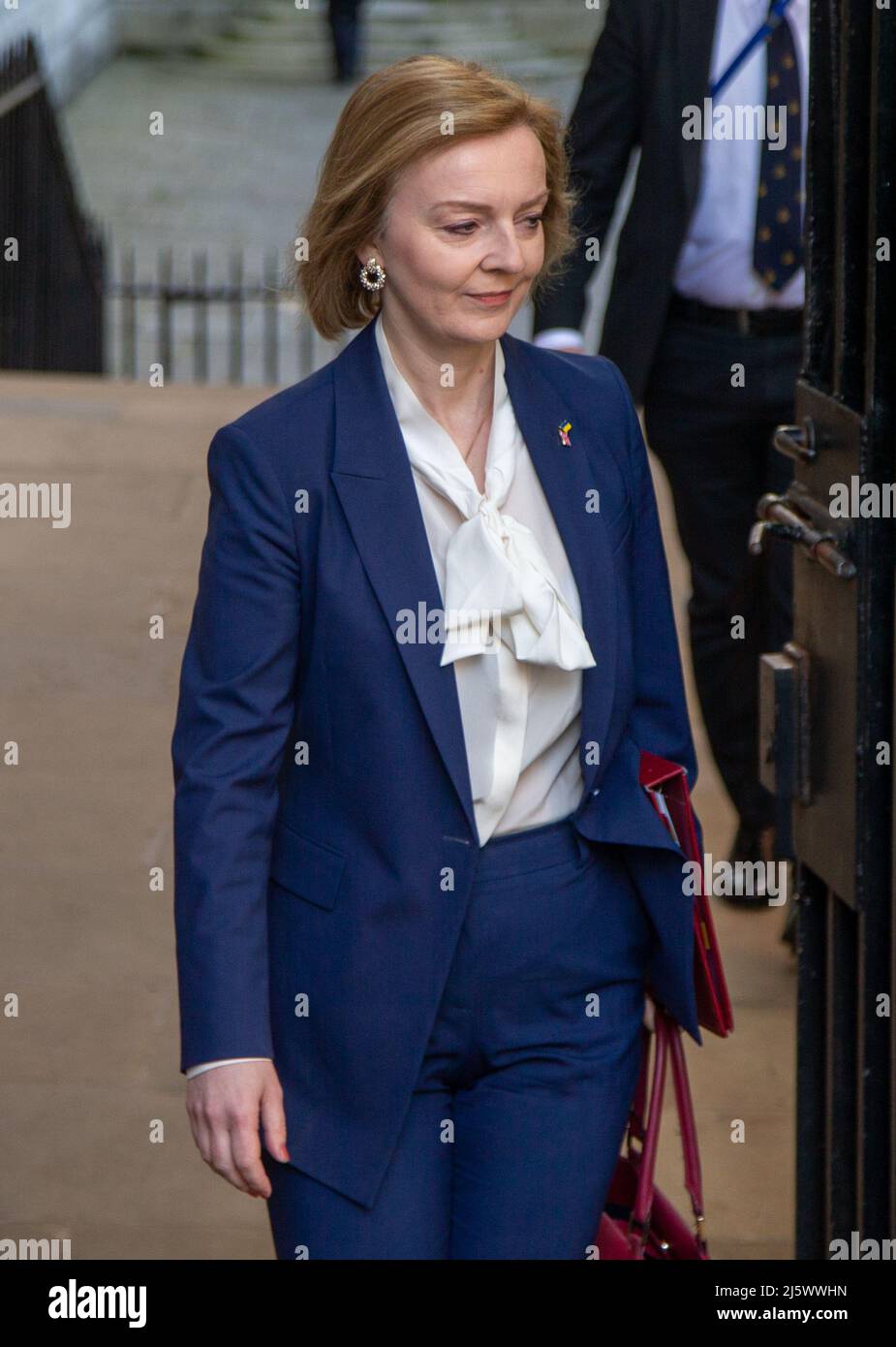 London, England, UK. 26th Apr, 2022. Foreign Secretary LIZ TRUSS is ...