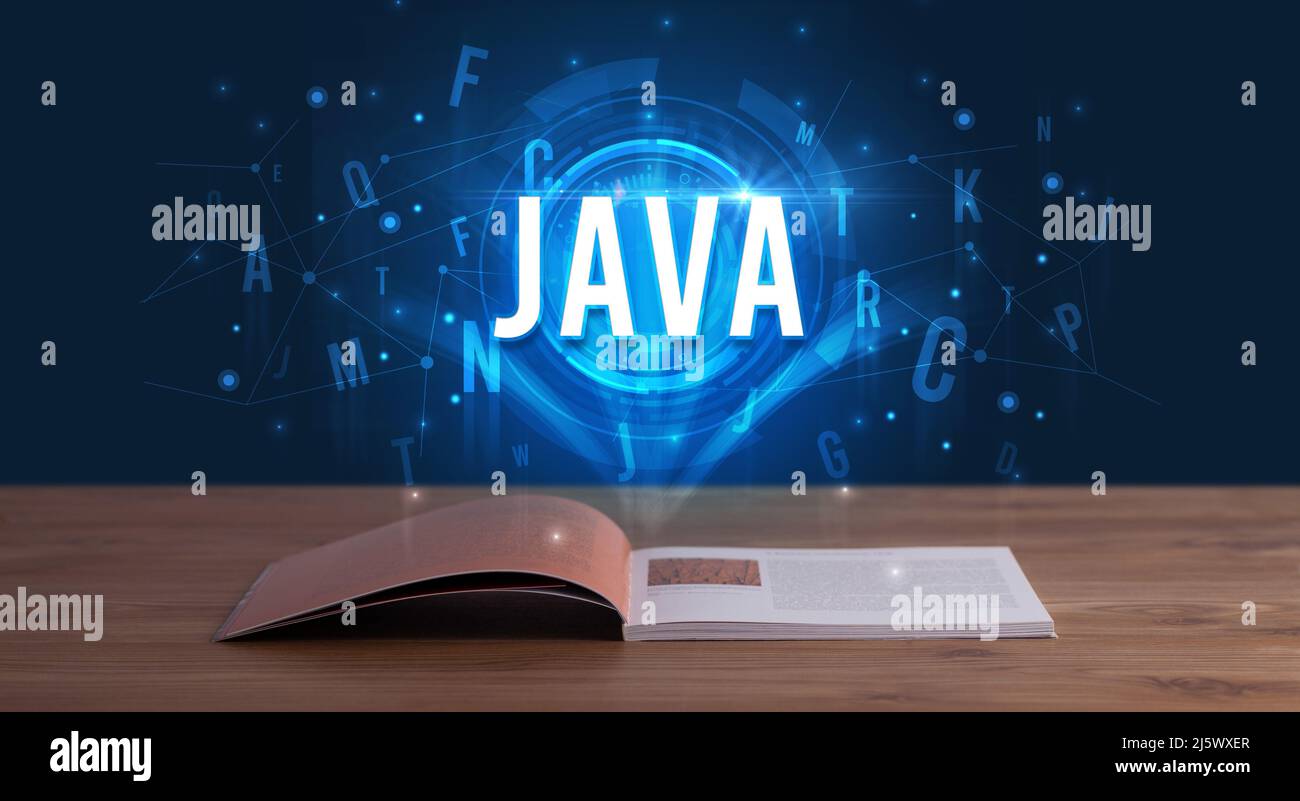 Technology abbreviation coming out from an open book Stock Photo - Alamy