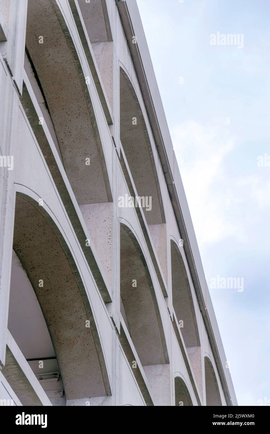 Concrete window frame of a building at Silicon Valley, San Jose ...