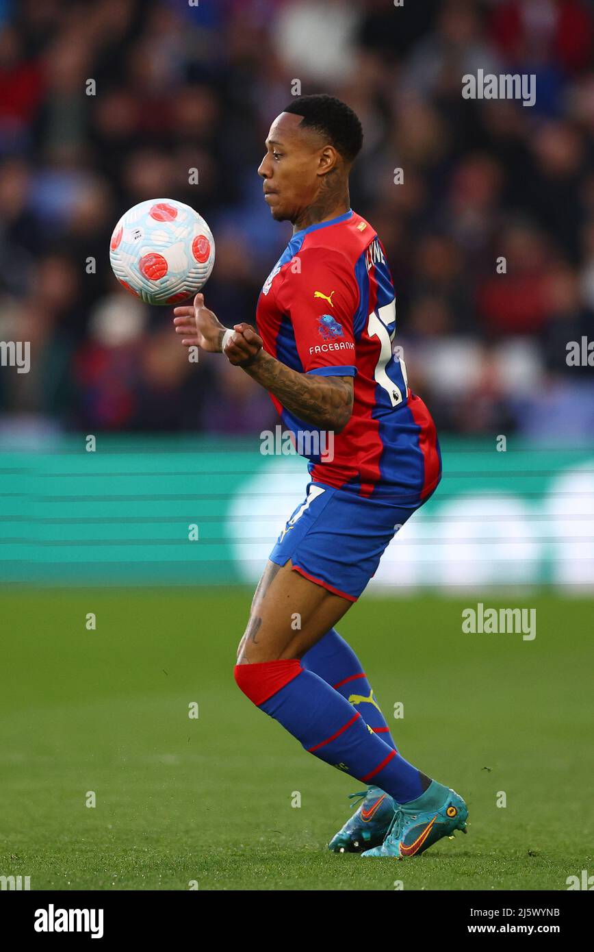 London, England, 25th April 2022. Nathaniel Clyne of Crystal Palace ...