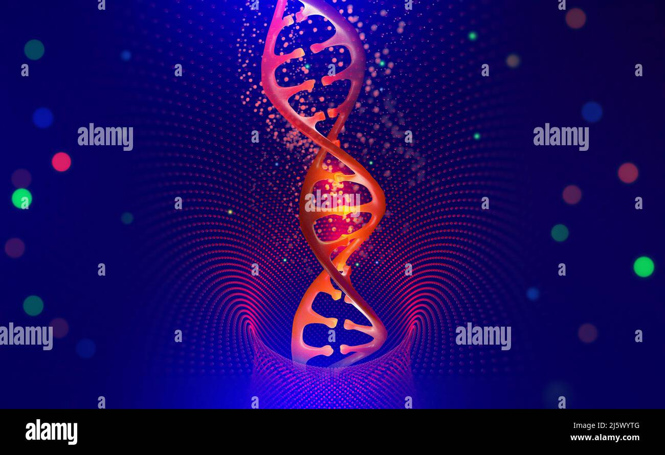 DNA helix. Hi Tech technology in the field of genetic engineering ...
