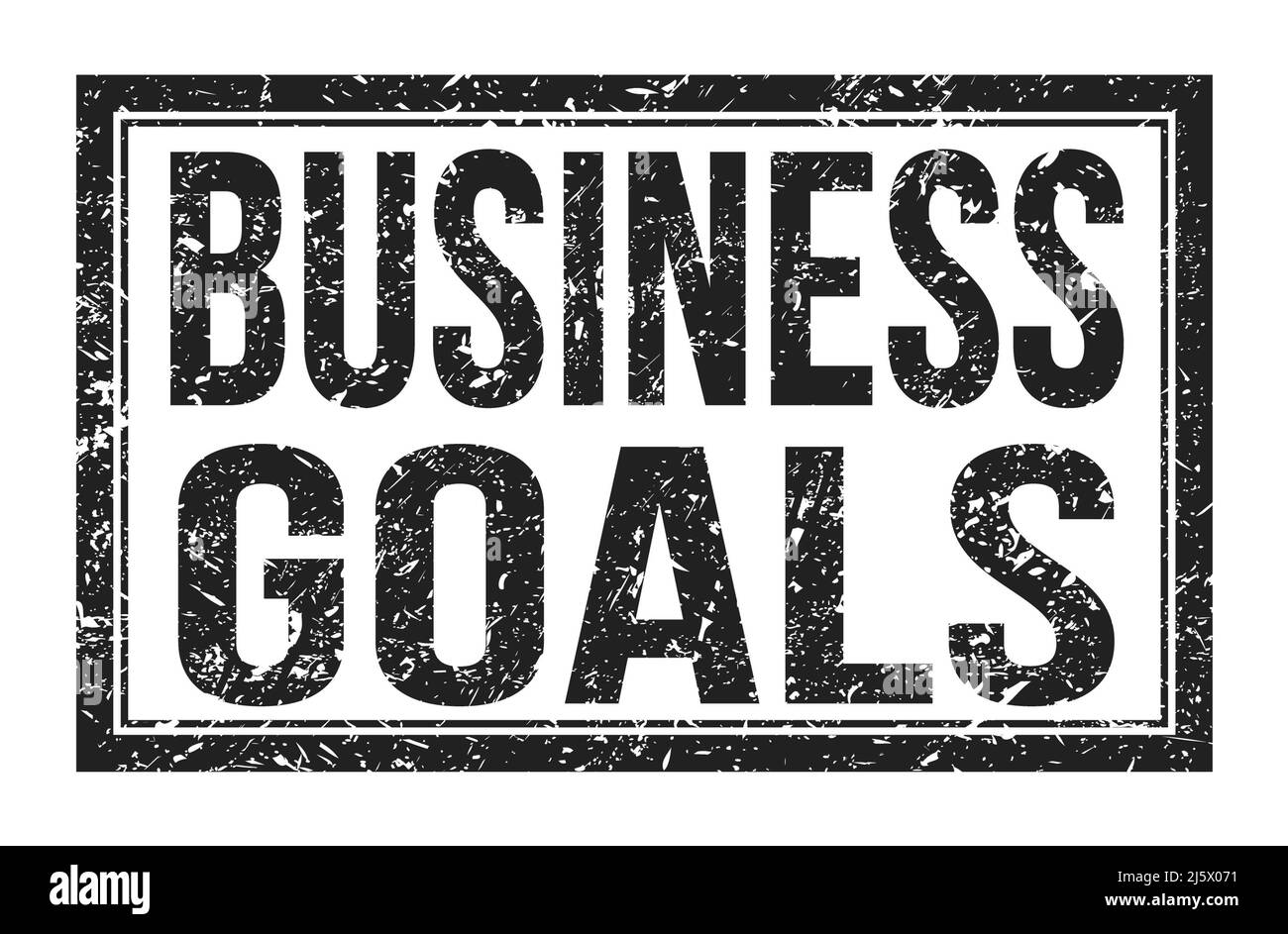BUSINESS GOALS, words written on black rectangle stamp sign Stock Photo ...