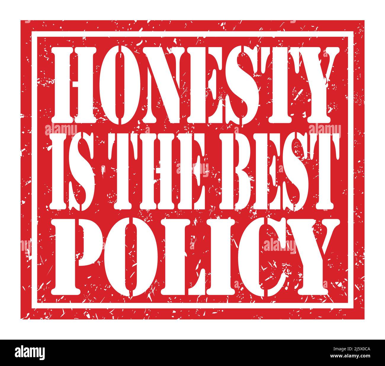 HONESTY IS THE BEST POLICY, words written on red stamp sign Stock Photo ...