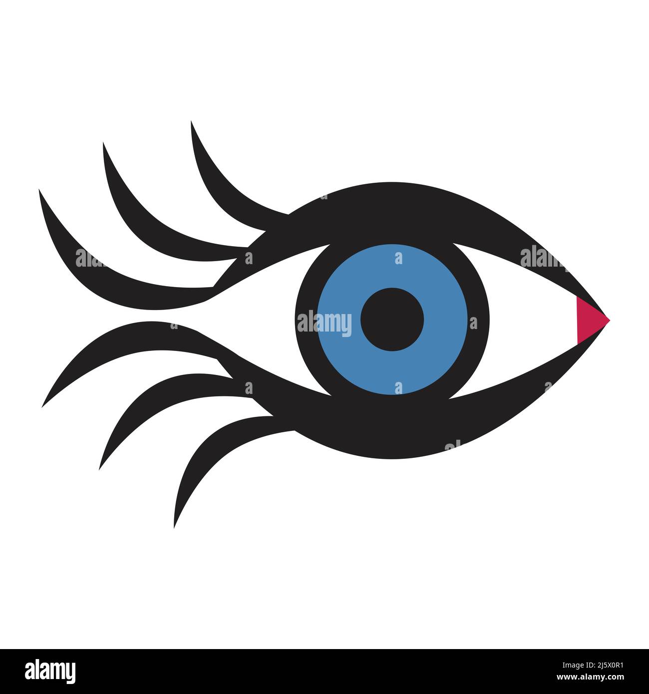 Fish eye icon vector sign and symbol isolated on white background Stock ...