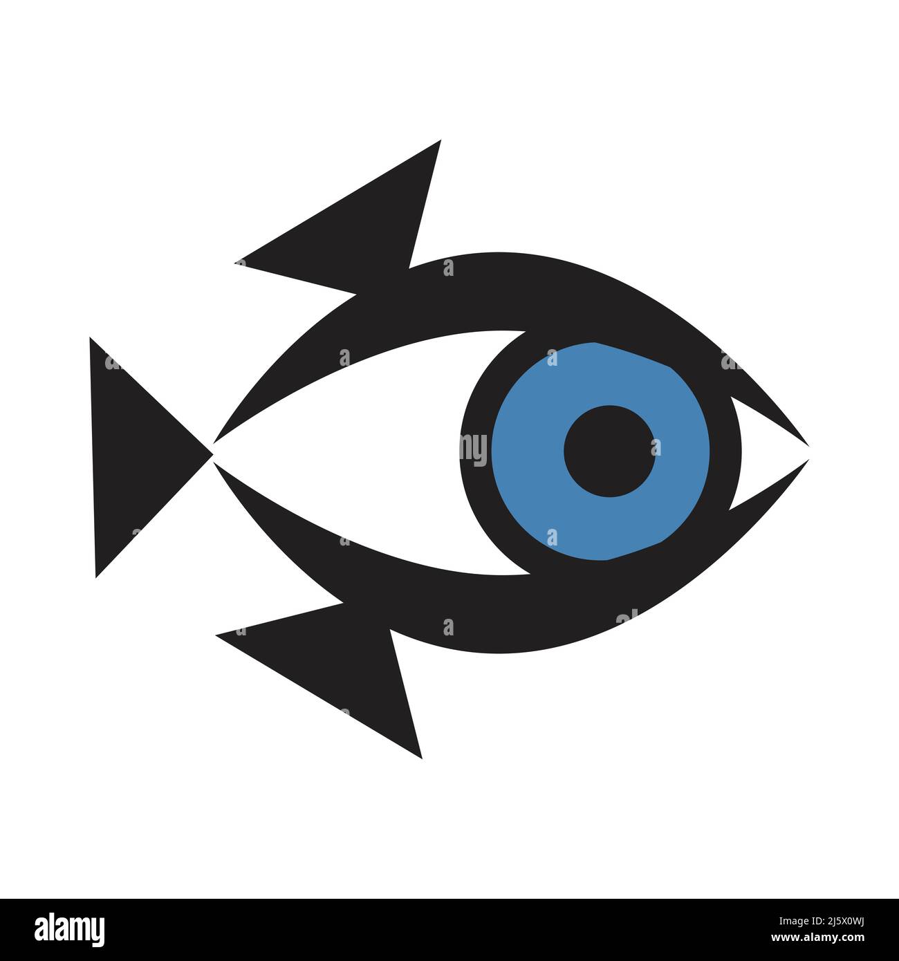 Fish eye icon vector sign and symbol isolated on white background Stock ...