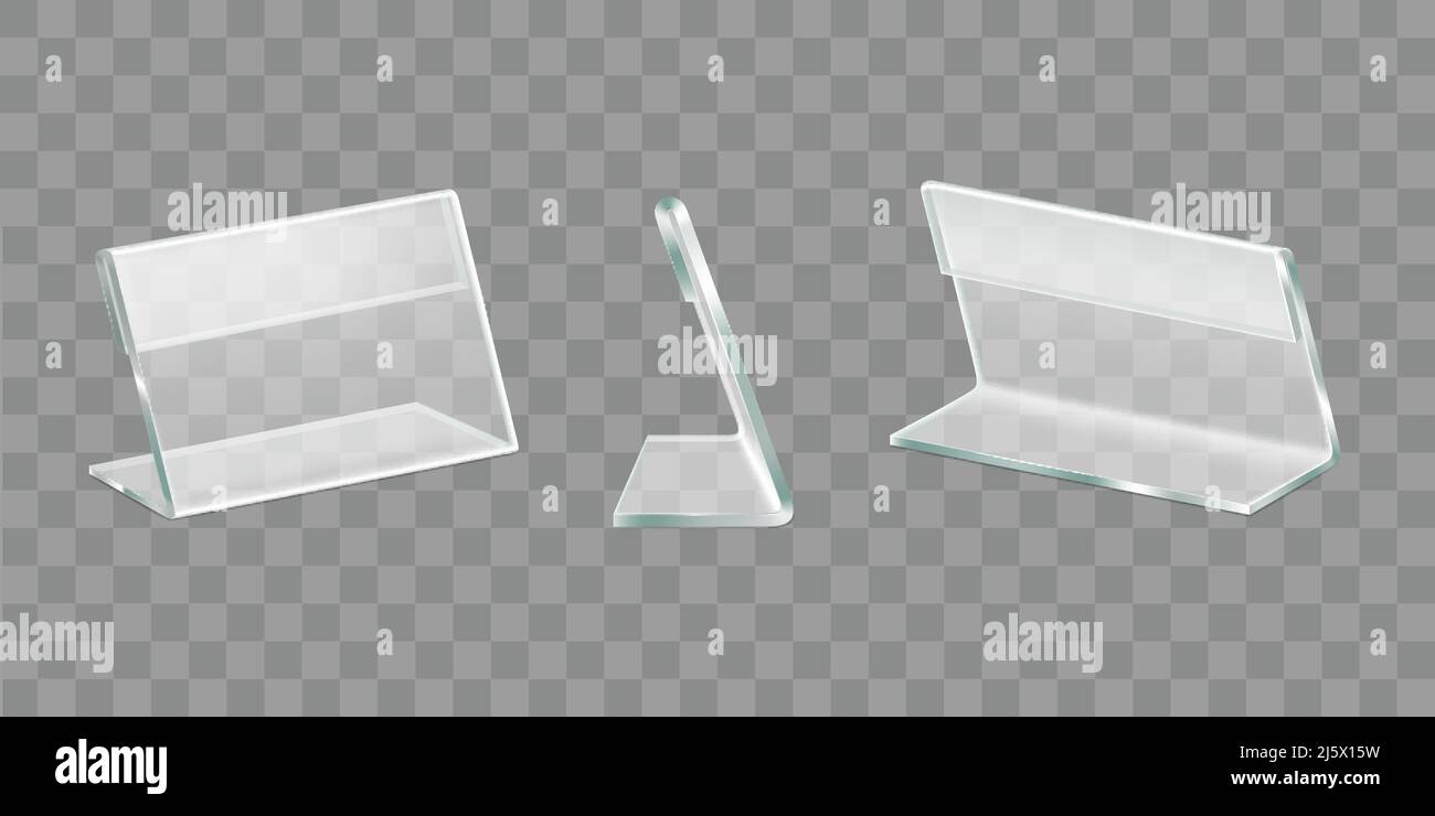Menu, nameplate plastic or plexiglass table display, advertising ...