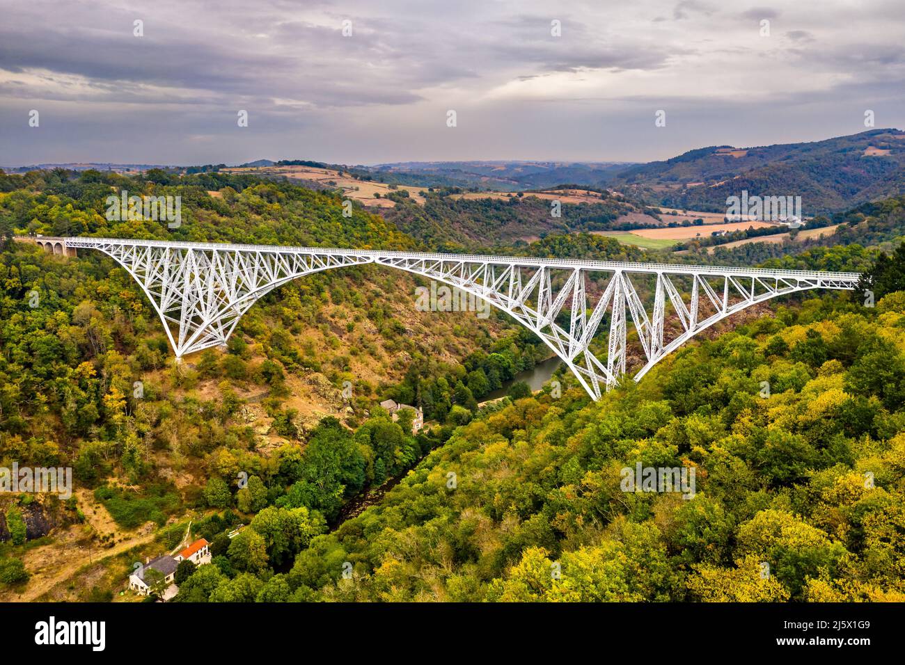 The Viaur Viaduct, a railway bridge in Aveyron - Occitanie, France ...