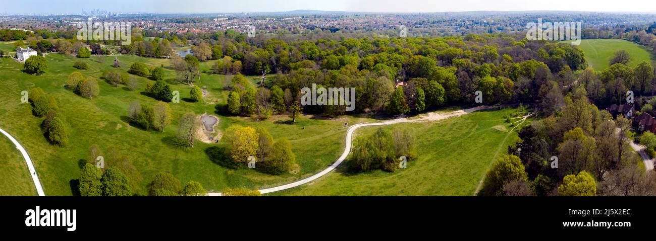 Panoramic Aerial View of Beckenham Place Park, Lewisham Stock Photo - Alamy