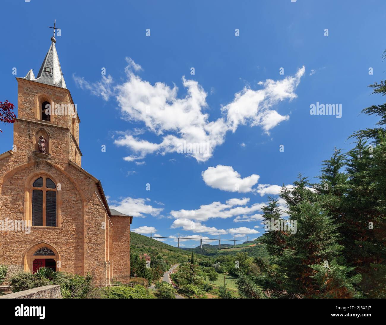 Church of St. Christopher at entrance of Peyre village (The most ...