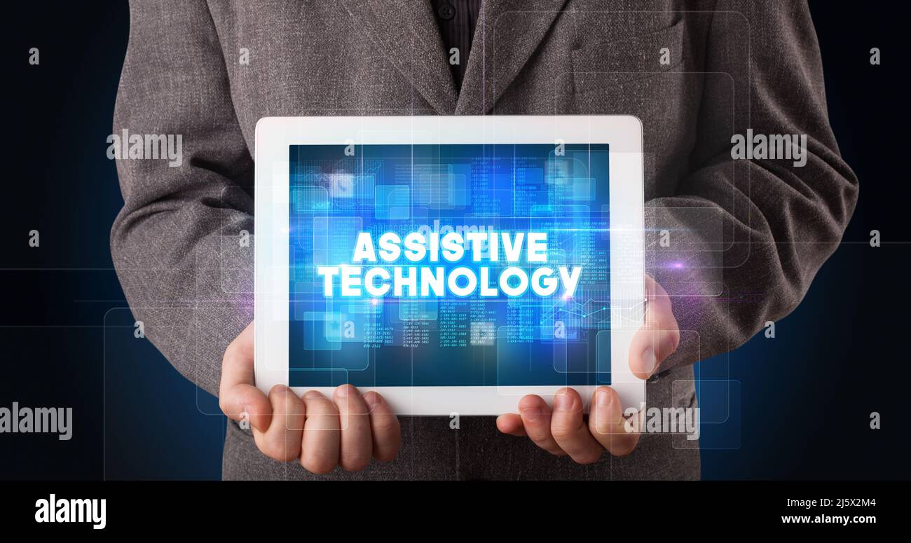 Person holding tablet, technology concept Stock Photo - Alamy