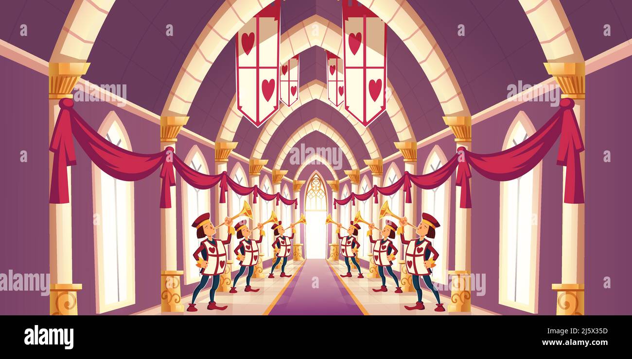 Royal ball, solemn ceremony in kings castle concept. Fairytale ...