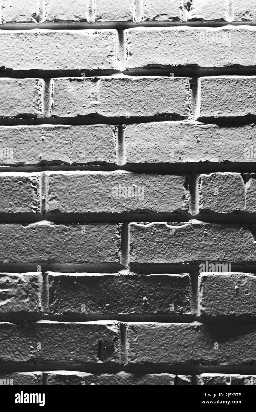 Vintage common brick wall in black and white Stock Photo - Alamy