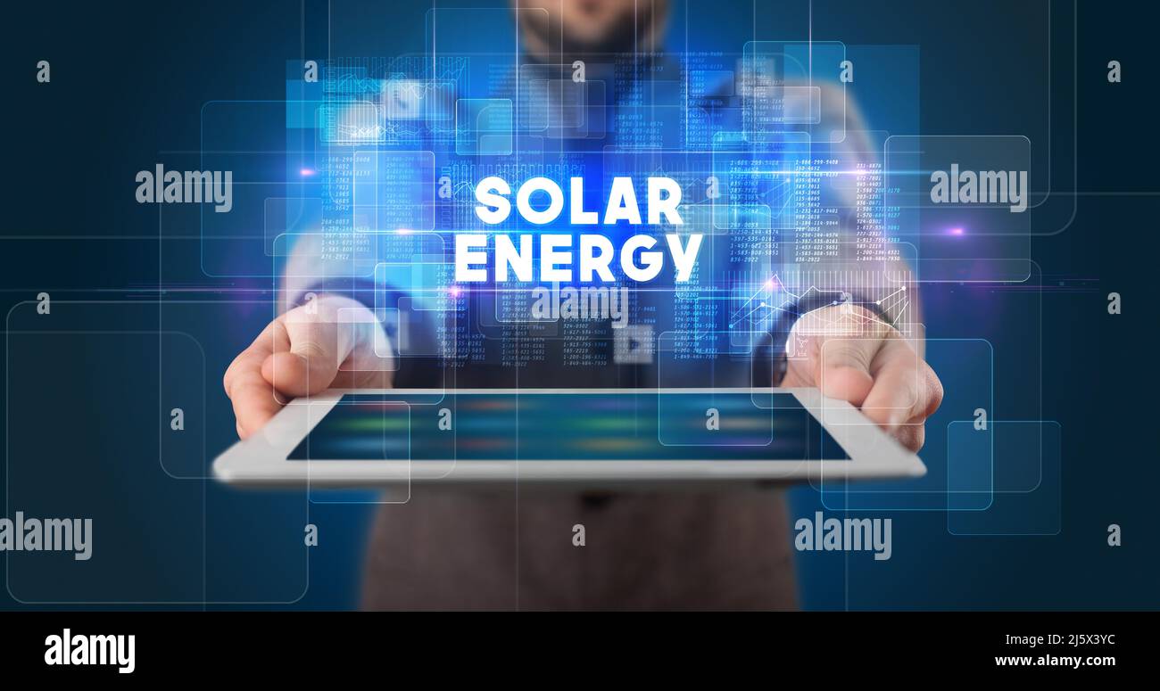 Person holding tablet, technology concept Stock Photo - Alamy