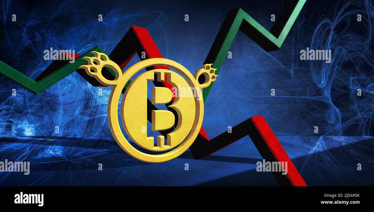 Bitcoin chart bearish icon hi-res stock photography and images - Alamy