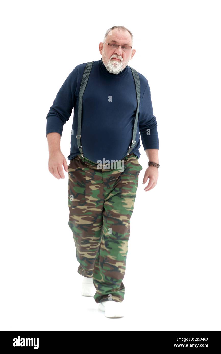 Man walking - isolated over a white background Stock Photo - Alamy