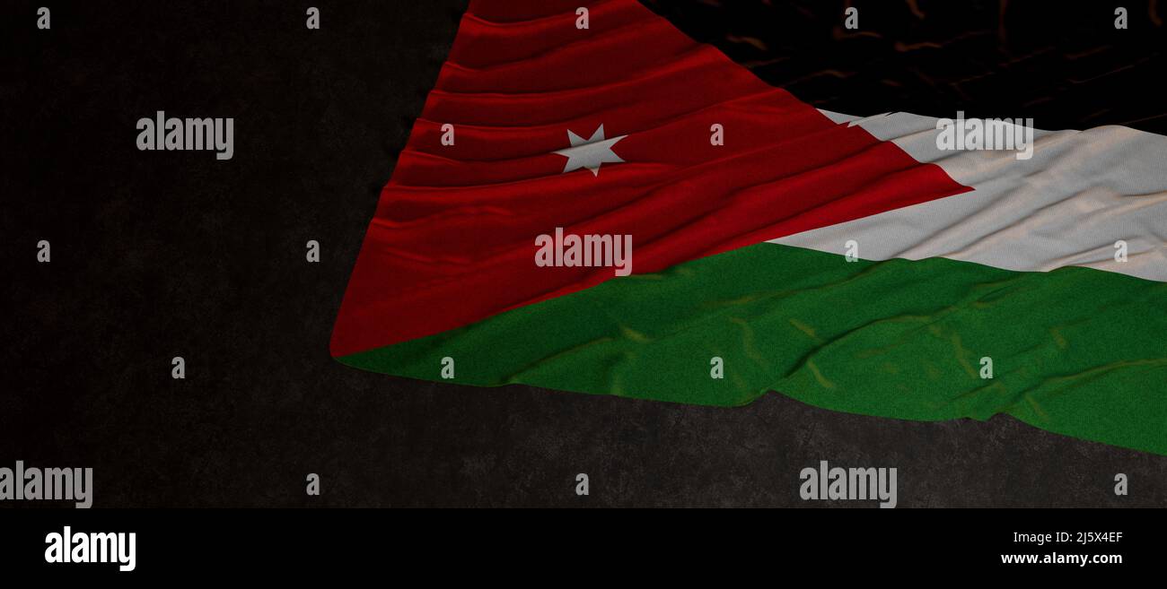 Flag of Jordan 3D Render Stock Photo - Alamy