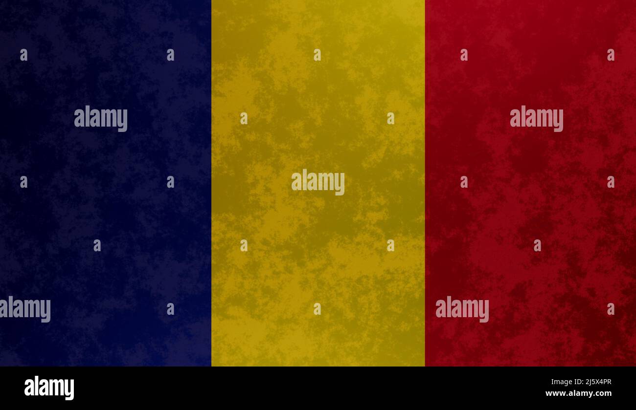 Image of the flag Chad 3D Render Stock Photo - Alamy