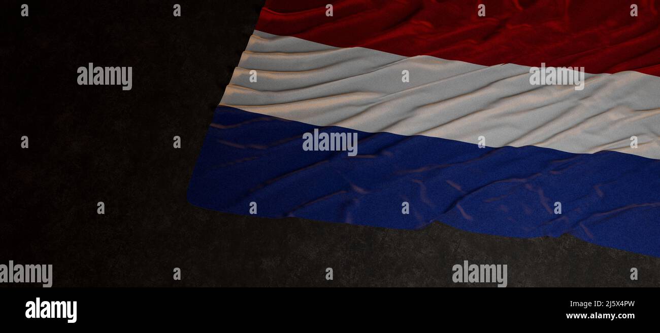 Netherlands flag banner Holland flag. Dutch flag. 3D Render Stock Photo ...