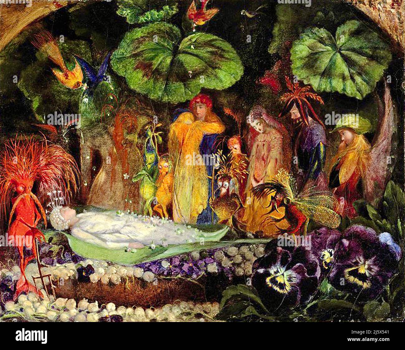 John Anster Fitzgerald - Death of the Fairy - 1860 Stock Photo - Alamy