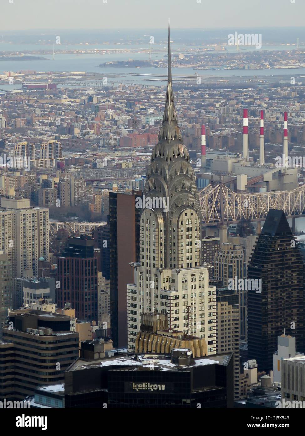 View from Empire state building of manhattan, lower manhattan and the ...