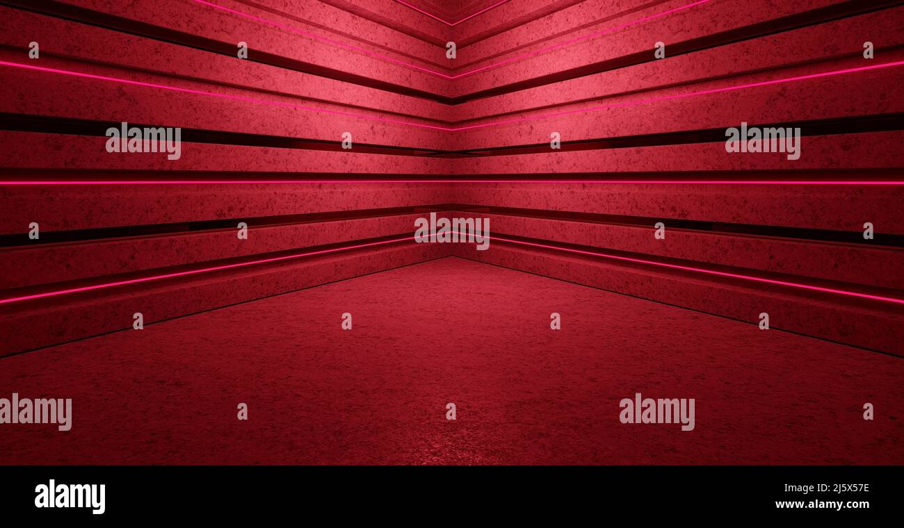 Red room studio 3d rendering Stock Photo - Alamy