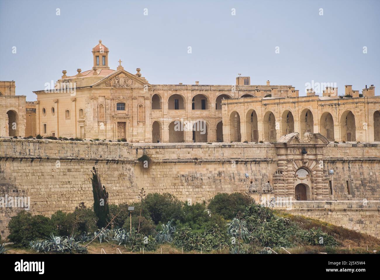 View of Fort Manoel from Valletta Stock Photo - Alamy